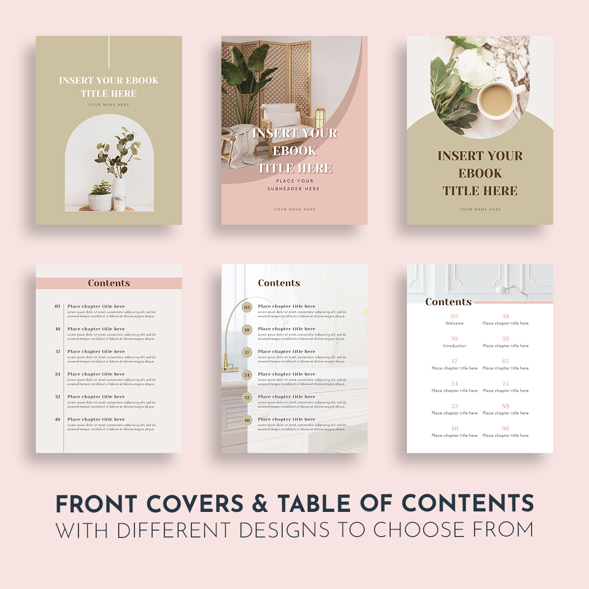 E-book Canva Template | worksheets, opt-in freebies | Pink and Mocha ...