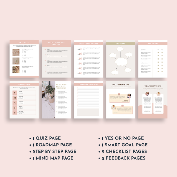 E-book Canva Template | worksheets, opt-in freebies | Pink and Mocha ...